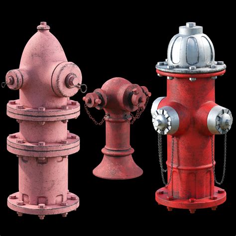 Urban Hydrant Set 05 Flippednormals