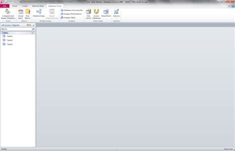 VBA Access Get Table Names VBA And VB Net Tutorials Education And Programming Services