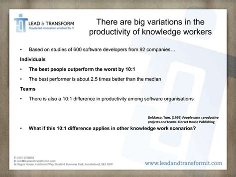 Knowledge Worker Productivity PPT