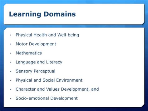 Domains Of Learning