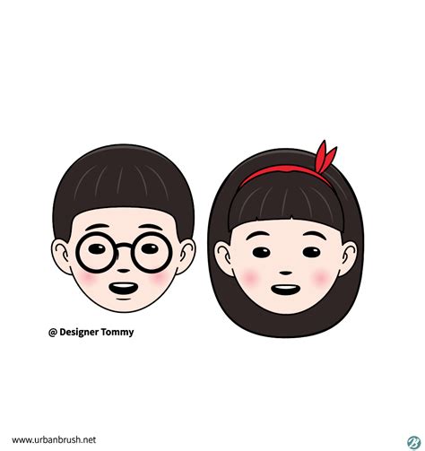 철수와영희 캐릭터 Ai 무료일러스트 다운로드 어반브러시