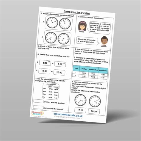 Year 3 Comparing The Duration Modelling Ppt Resource Classroom Secrets