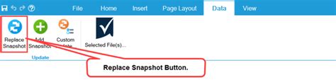 replacing a snapshot via push update using a onepager chart for version