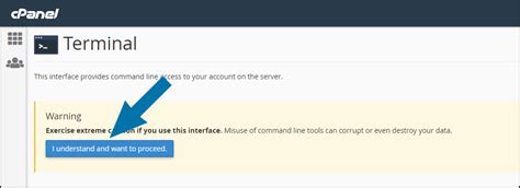 How To Access The Web Server Command Line Through Cpanel