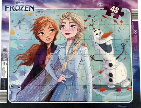 Puzzel 48 Stukjes Frozen Elsa Anna And Olaf Bol
