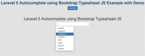 Laravel With Packages Laravel Typeahead Search Tutorial By Raviya Technical Medium