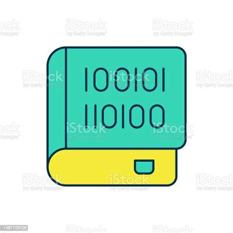 Garis Besar Yang Diisi Buku Tentang Pemrograman Ikon Terisolasi Pada