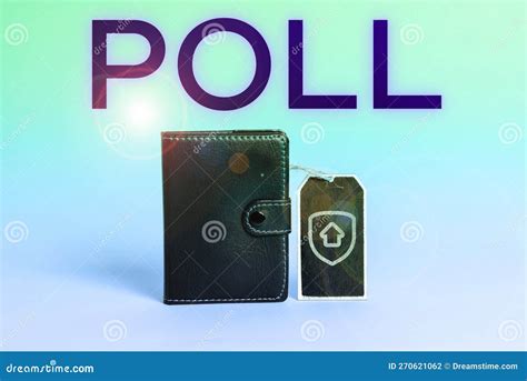 Conceptual Display Poll Concept Meaning Record Of The Number Of Votes Cast In An Election