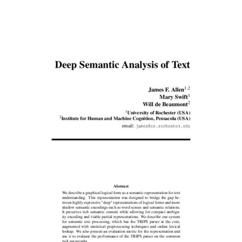 Deep Semantic Analysis Of Text Acl Anthology