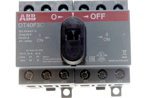 Реверсивный рубильник ABB OT40 F3C 40A 23A AC23 1SCA104913R1001 в Омске ...
