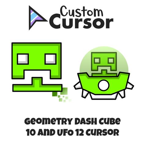Geometry Dash Cube And UFO Cursor Custom Cursor