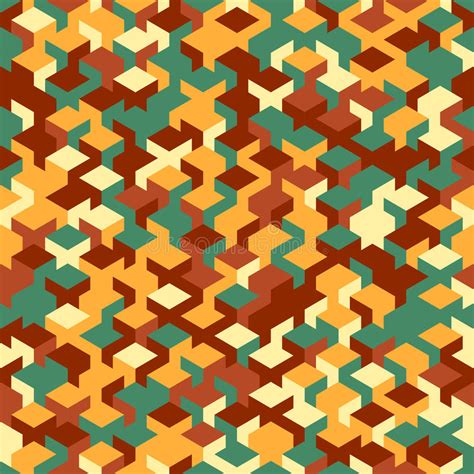 Vector Modern Seamless Geometry Cube Pattern Abstract Geometric Stock Illustration