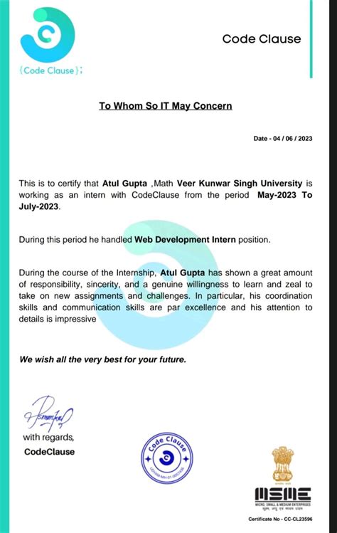 Atul Gupta On Linkedin Internship Share Webdevelopment