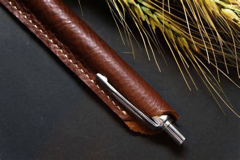 Leather Pen Case Pen Case Leather Pen Holder Pen Sleeve Pen Pouch Pen Holder Leather Pensil Case