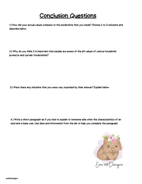 Acid And Base Lab By Emi610designs Tpt