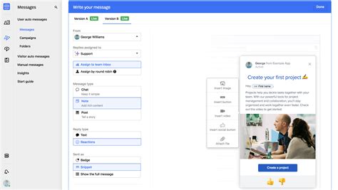 Intercom Create Message Ecbonist