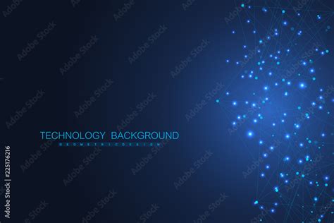 Abstract Plexus Background With Connected Lines And Dots Wave Flow