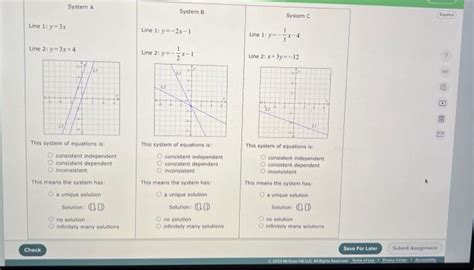 Solved For Each System Of Linear Equations Shown Below