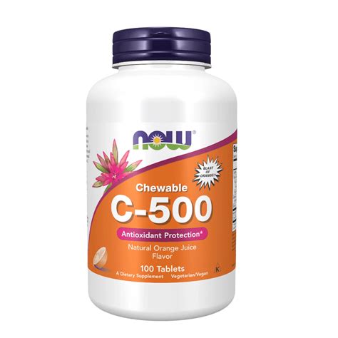 Now Foods Vitamin C 500 Orange Chewable 100 Tablets Za