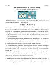 2022 Fall HW 6 Pdf Econ 3T03 Fall 2022 Home Assignment 6 Due By Friday November 18 10 20