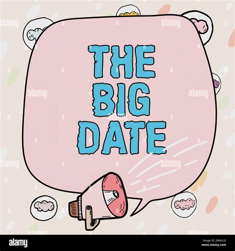 Writing Displaying Text The Big Date Business Concept Important Day