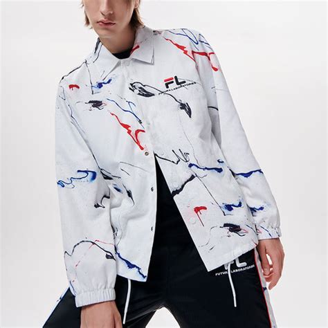 Mens Fila Fusion X Futura Crossover Splash Ink Full Print Casual Coac