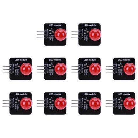 diodo emisor dc 3 3 5 v 10 mm luz módulo de luz para arduino rojo