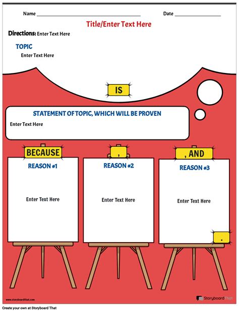 Whiteboard Themed Thesis Statement Worksheet Guide