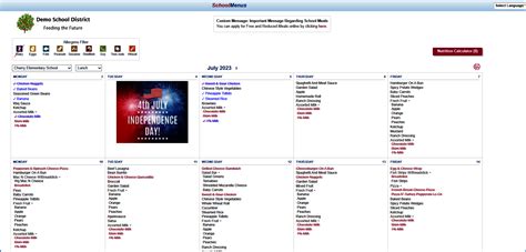 School Menus School Lunch Pos K 12 School Nutrition Software