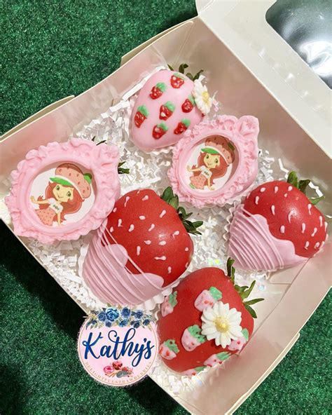 Strawberry Shortcake Themed Berries Chocolate Covered Fruit