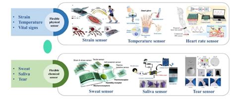 Examples Of Flexible Physical Sensors Including Strain Sensors Download Scientific Diagram