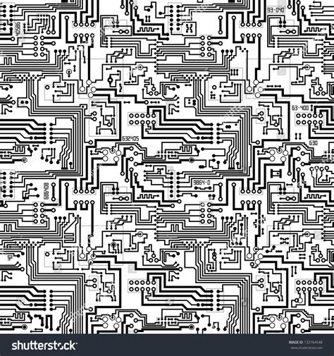 Circuit Board Vector Computer Seamless Technological Stock Vector Royalty Free