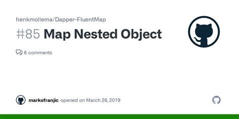 Map Nested Object · Issue 85 · Henkmollemadapper Fluentmap · Github