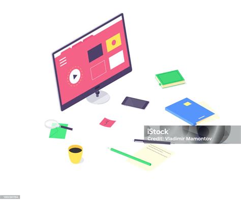 등극성 온라인 교육 연구 및 기술 교육 컴퓨터 학습 및 책 라이브러리 평면 디자인 벡터 일러스트 0명에 대한 스톡 벡터 아트 및