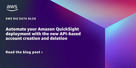 Automate Your Amazon Quicksight Deployment With The New Api Based