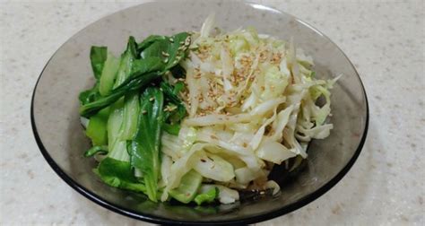 양배추청경채무침 칼로리 낮은 다이어트 반찬 아주 간단한 무침 두리문 무침 양배추