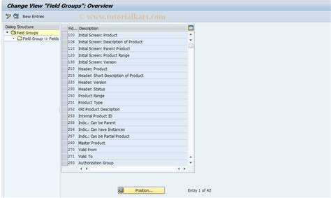 FIPRB SAP Tcode FIPR Control Field Groups