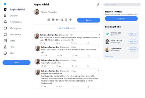 Github Fabianosfbrtailwindcss Project Projetos Desenvolvidos Em