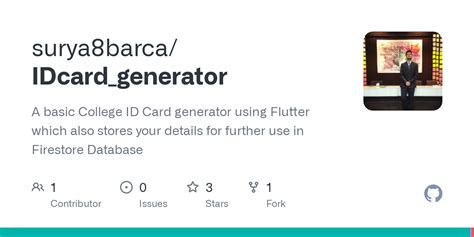 Github Surya Barca Idcard Generator A Basic College Id Card Generator Using Flutter Which