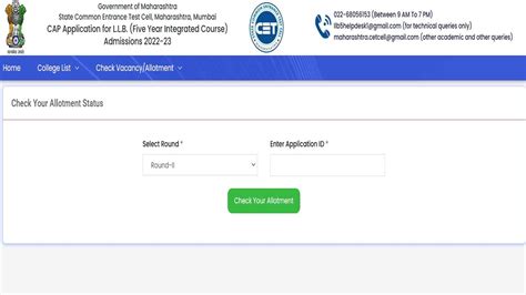 Mht Cet 5 Years Llb Seat Allotment List Out For Round 2 Download At