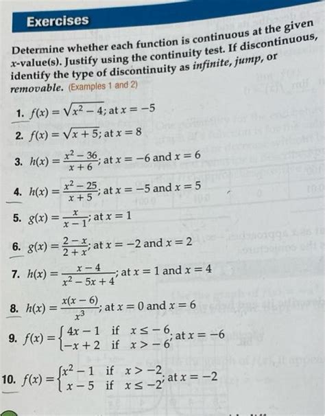solved exercises determine whether each function is