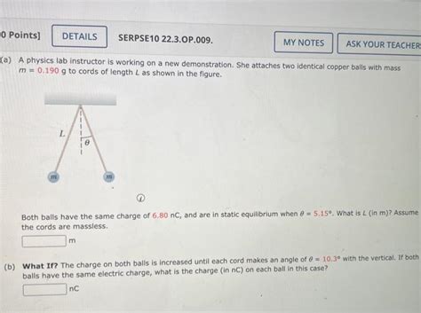 Solved A A Physics Lab Instructor Is Working On A New