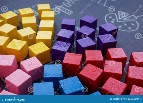 Colorful Cubes Symbolizing Segments And Target Groups Market Segmentation And Audience