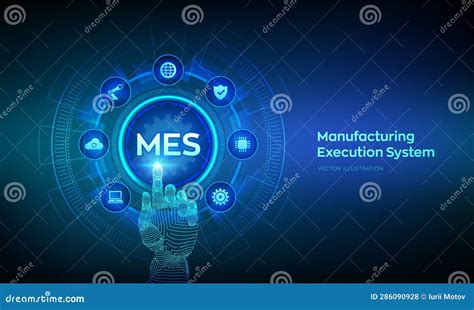 Mes Manufacturing Execution System Acronym Business Concept
