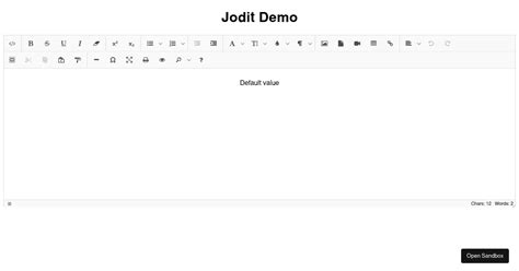 Jodit Demo Codesandbox