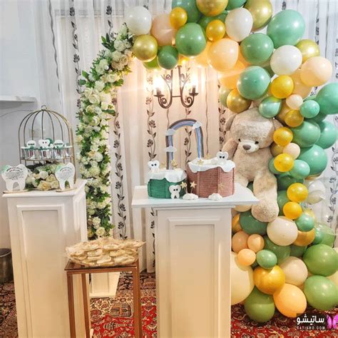 جدید ترین ایدهای تزیین جشن دندونی بادکنک آرایی دندونی ساتیشو