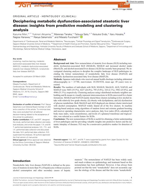 Pdf Deciphering Metabolic Dysfunction Associated Steatotic Liver Disease Insights From