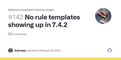 No Rule Templates Showing Up In Issue Bitsensor Elastalert Kibana Plugin GitHub