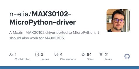 GitHub N Elia MAX30102 MicroPython Driver A Maxim MAX30102 Driver