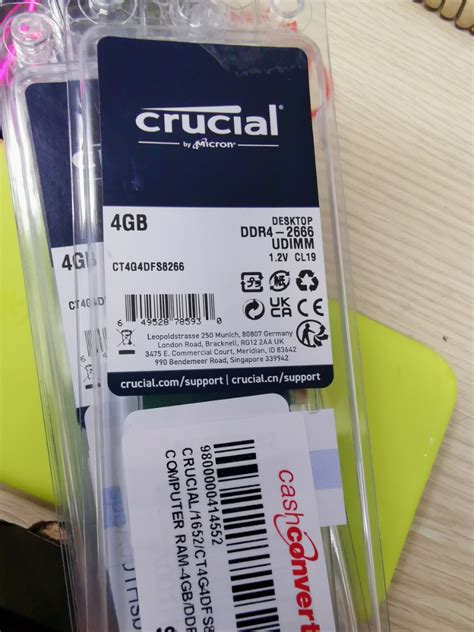 Crucial 4gb Ram Desktop 2666mhz Computers And Tech Parts And Accessories Other Accessories On